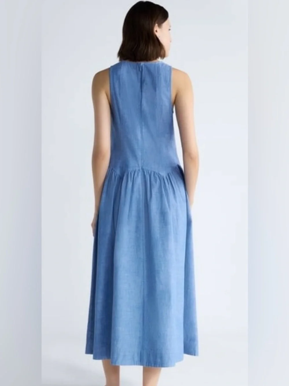 Free Assembly | Dresses | Free Assembly Light Blue Midi Dress With ...